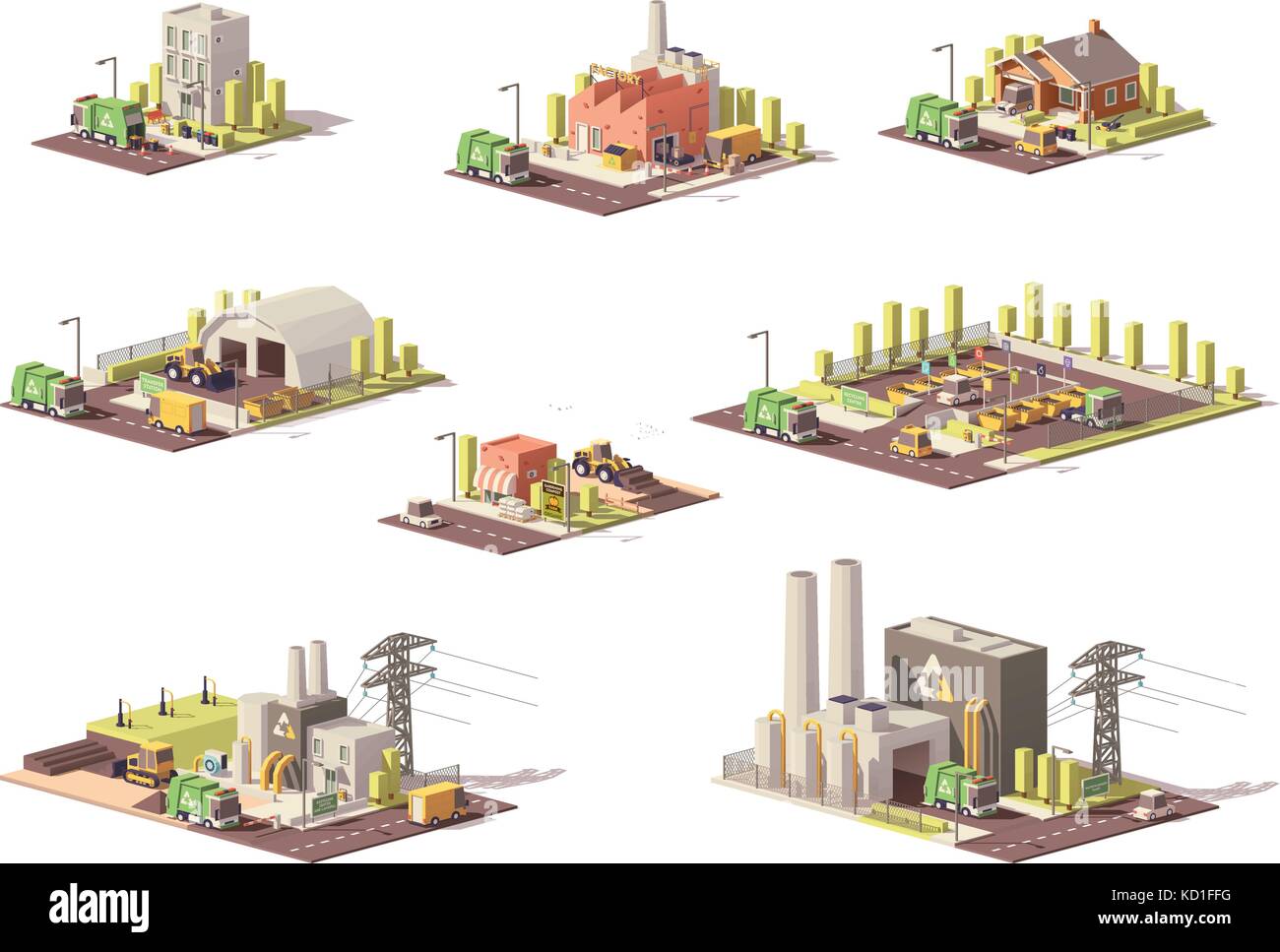 Landfill plant Stock Vector Images - Alamy