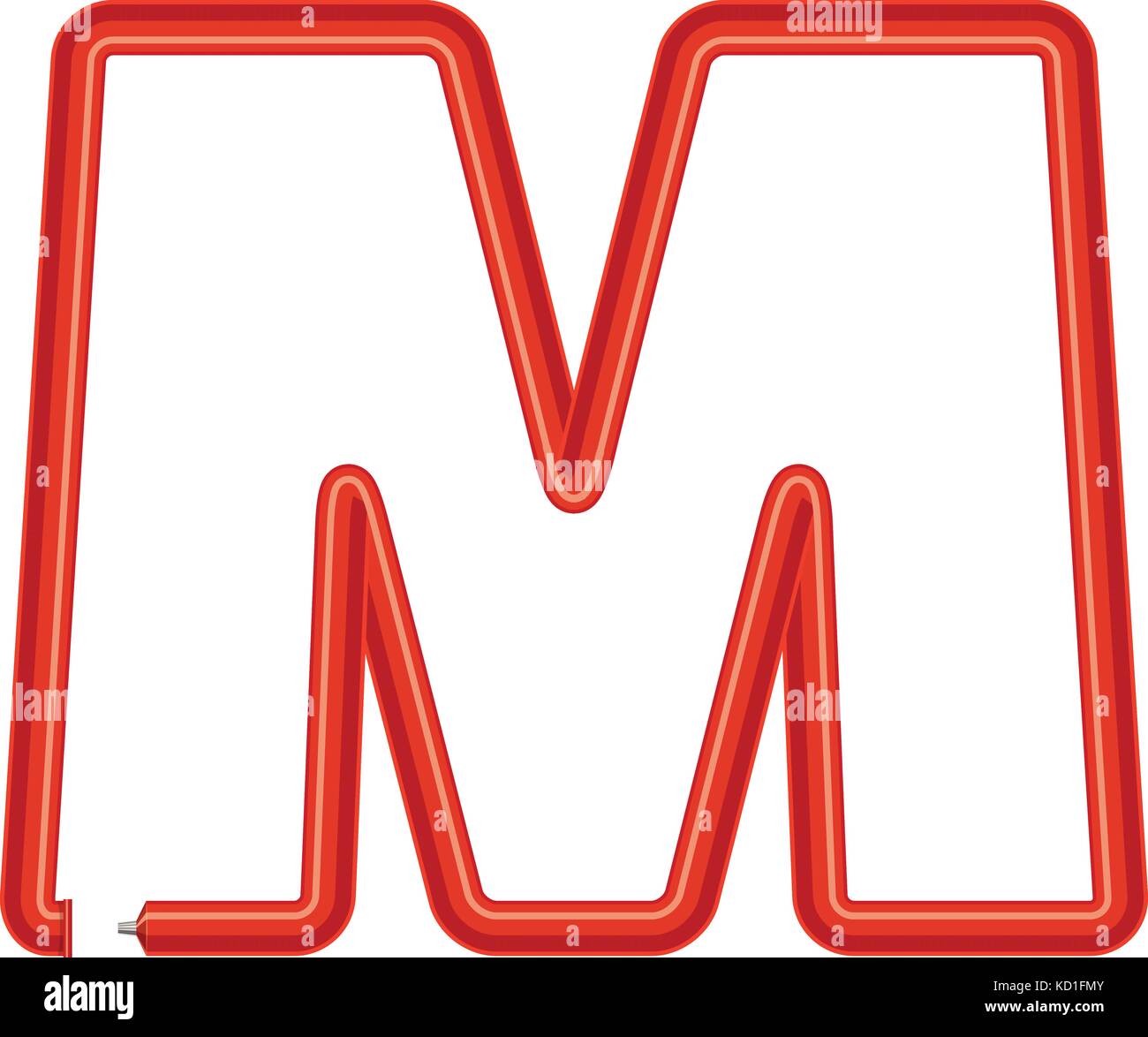 Letter m plastic tube icon, cartoon style Stock Vector Image & Art - Alamy