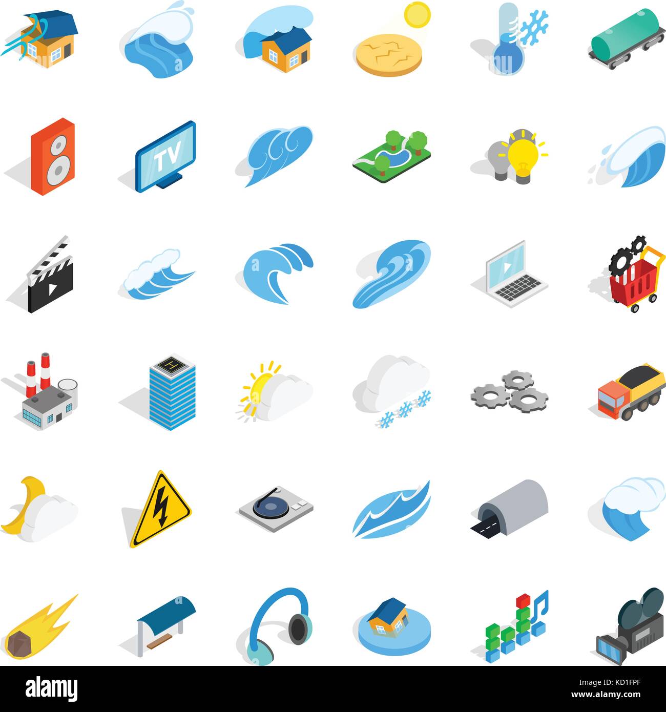 Power icons set, isometric style Stock Vector Image & Art - Alamy