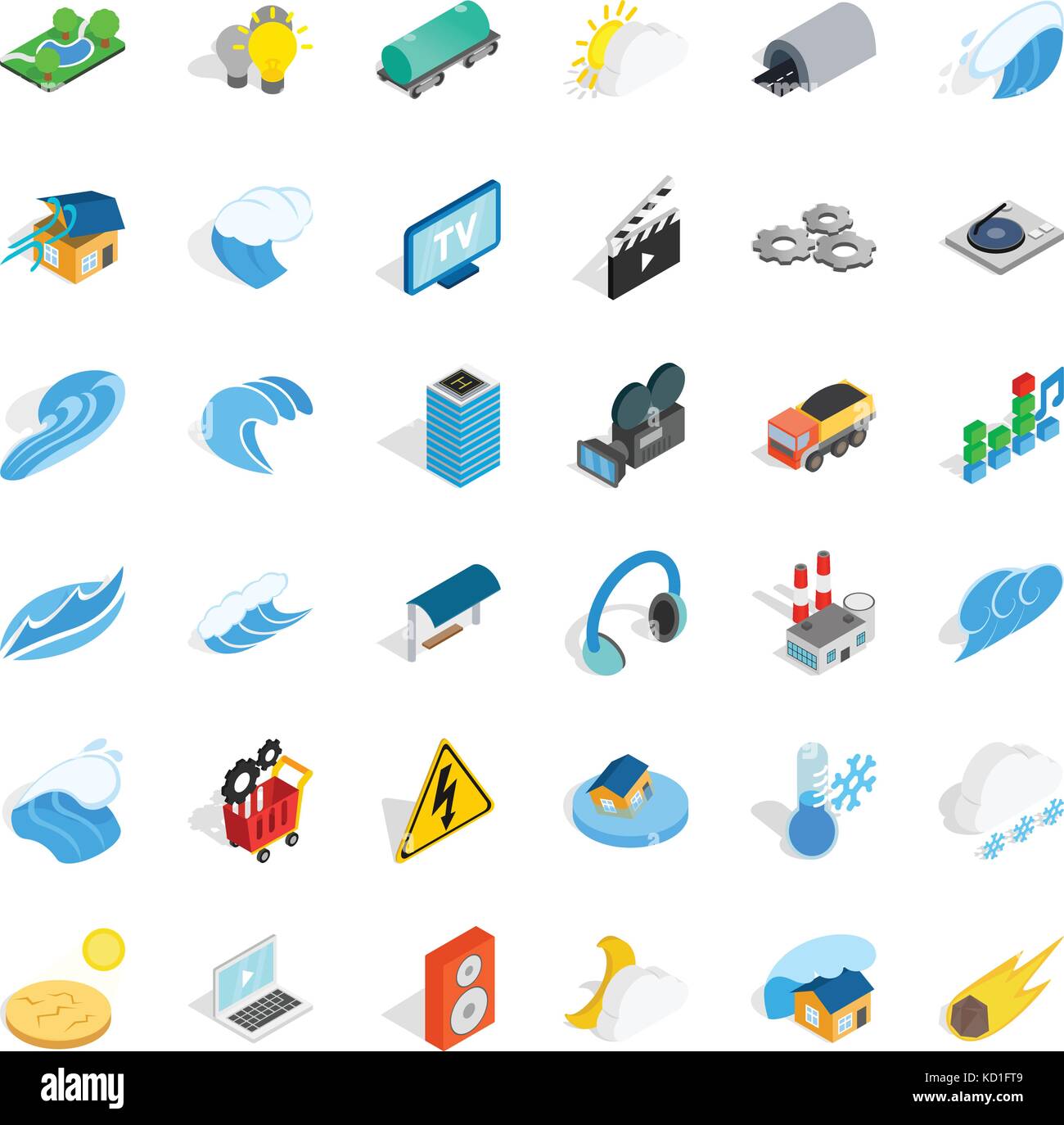 Vigor icons set, isometric style Stock Vector Image & Art - Alamy