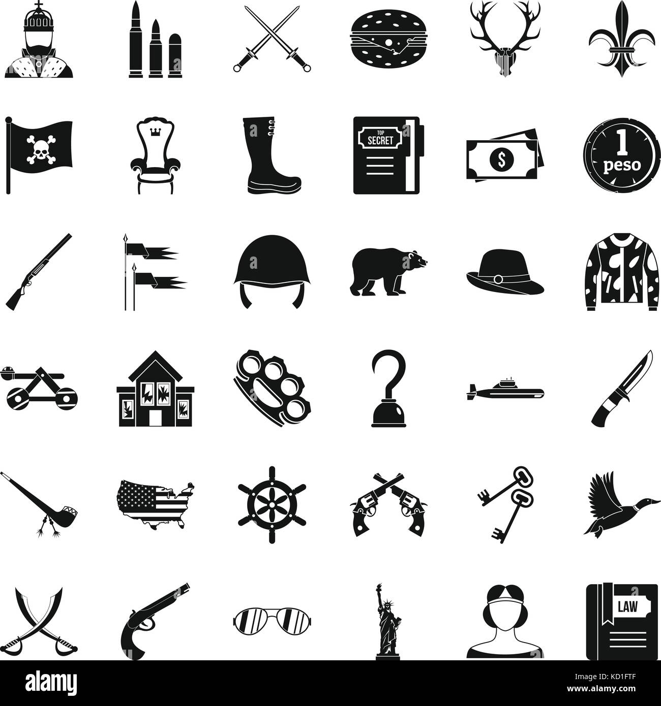 King icons set, simple style Stock Vector Image & Art - Alamy