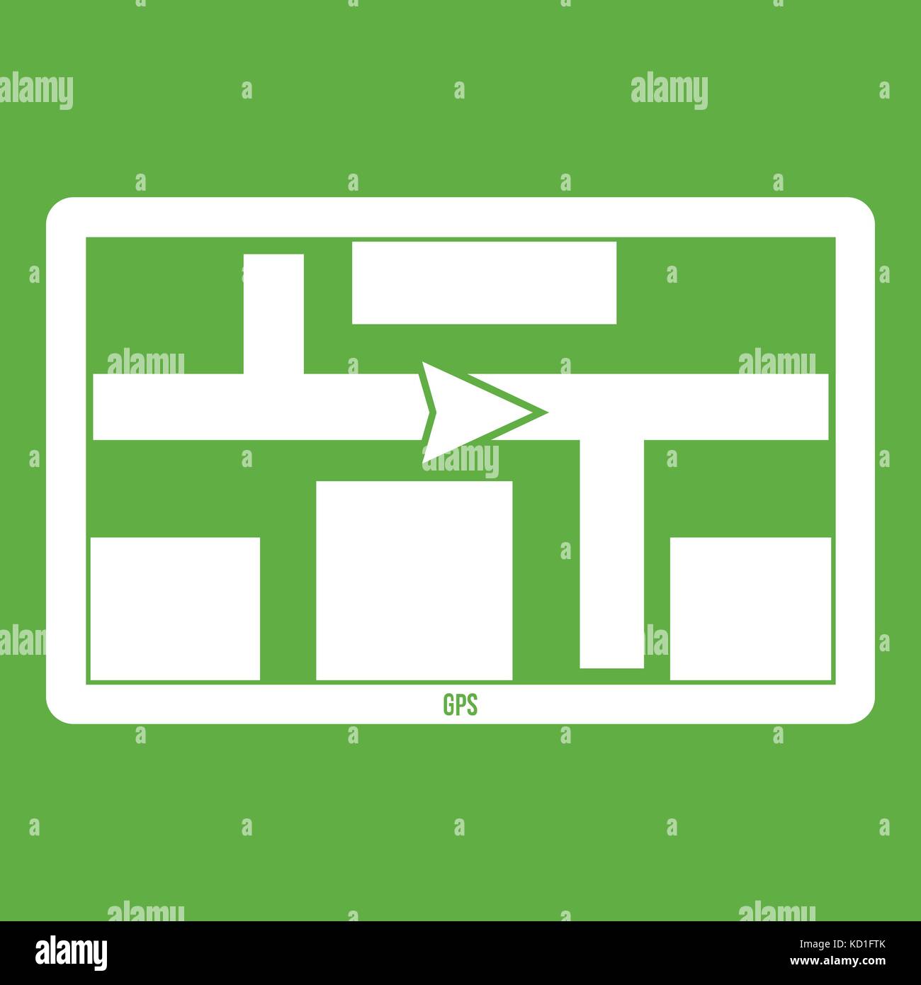 GPS navigation icon green Stock Vector Image & Art - Alamy