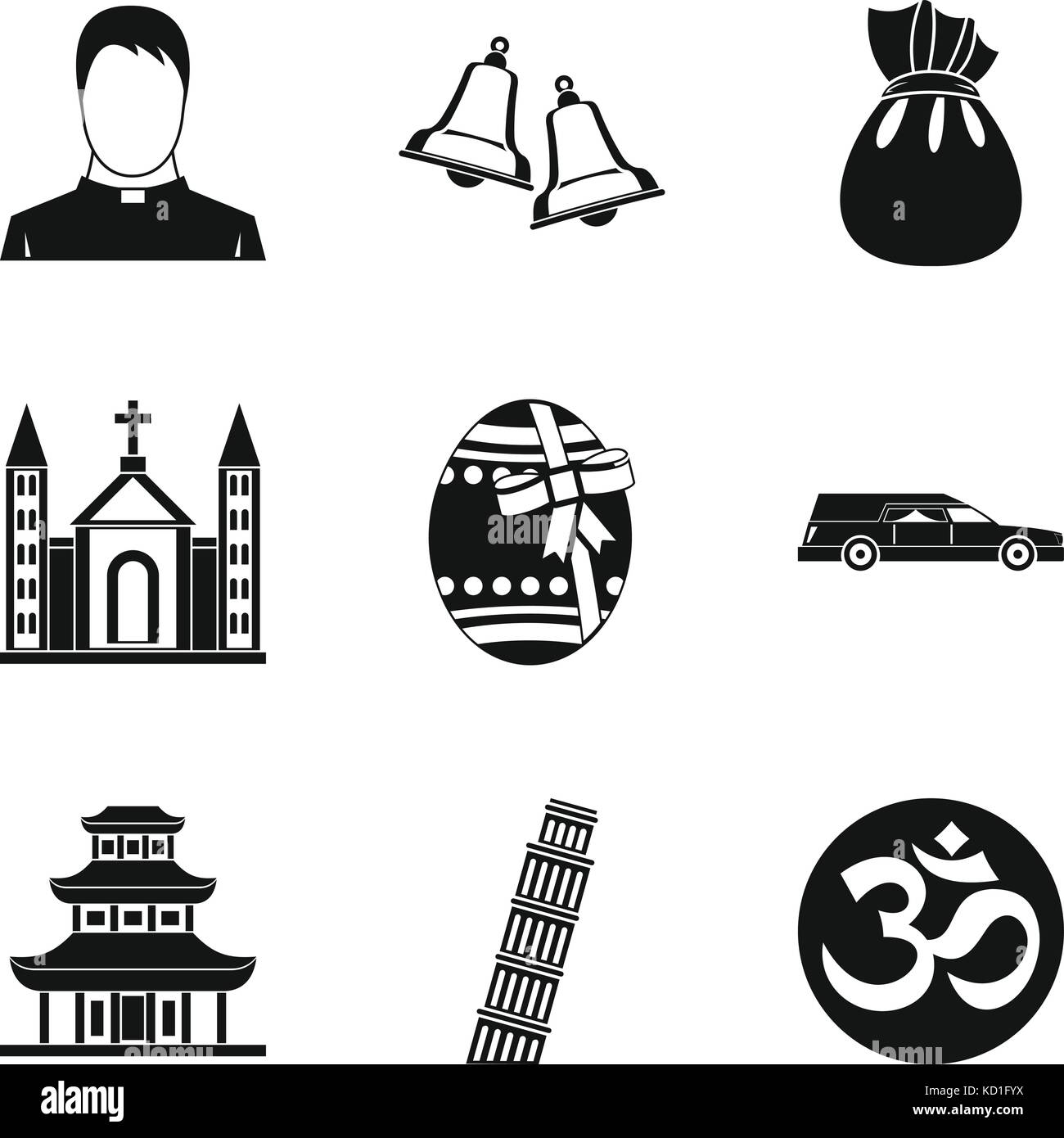 World religion icons set, simple style Stock Vector Image & Art - Alamy