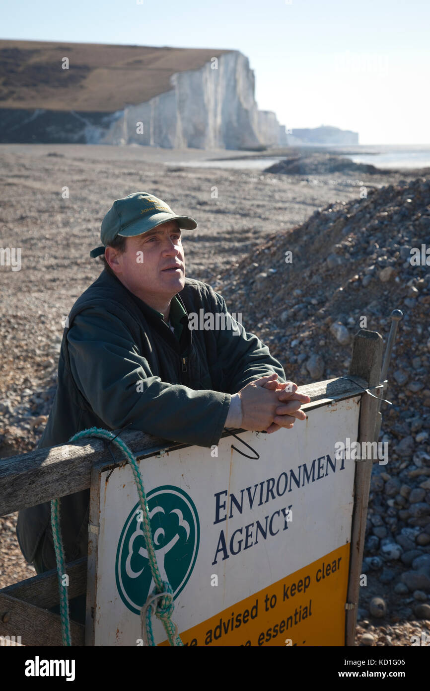 Cuckmere Estuary, Cuckmere Haven, area of flood plains in East Sussex ...