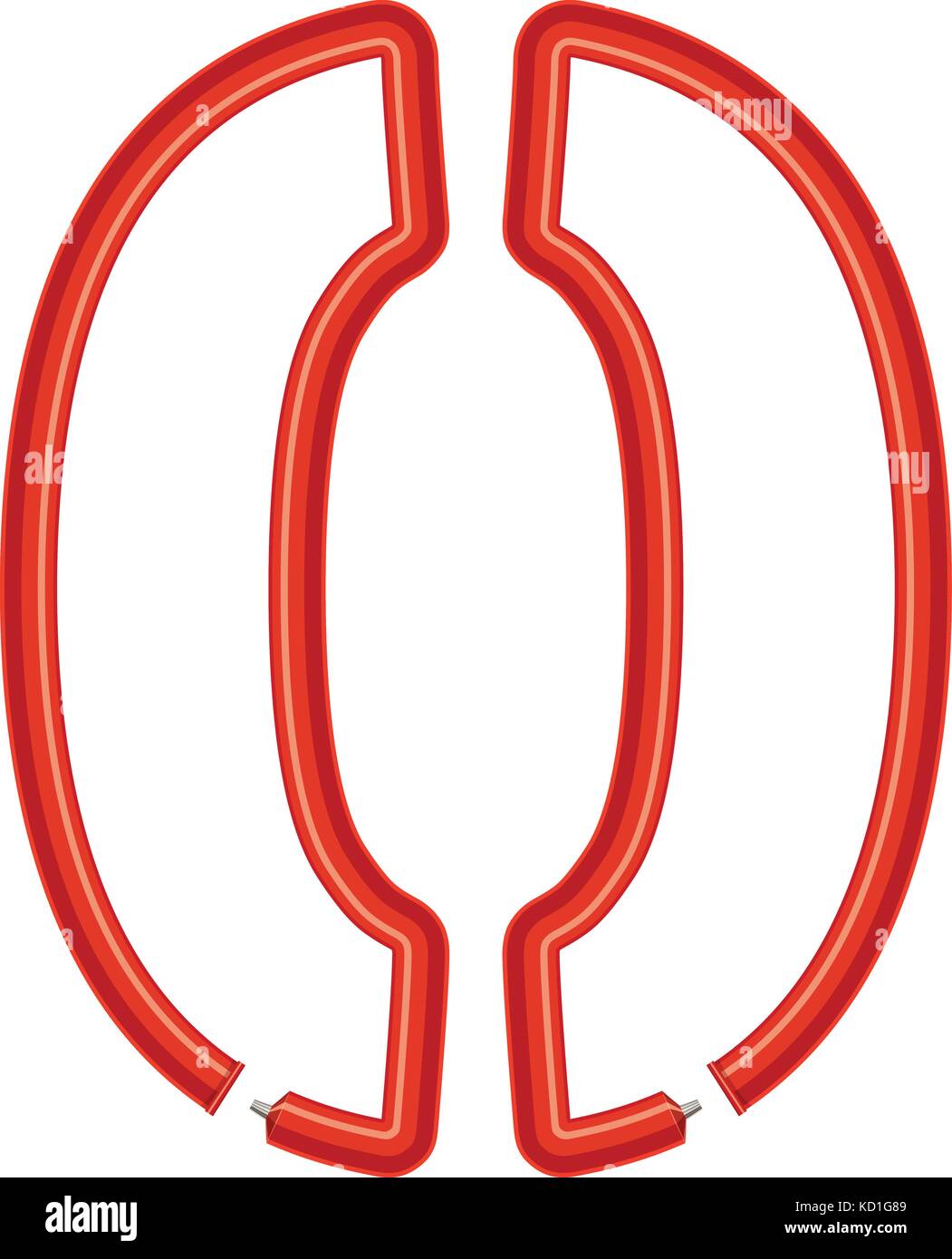 Sign parenthesis plastic tube icon, cartoon style Stock Vector Image ...