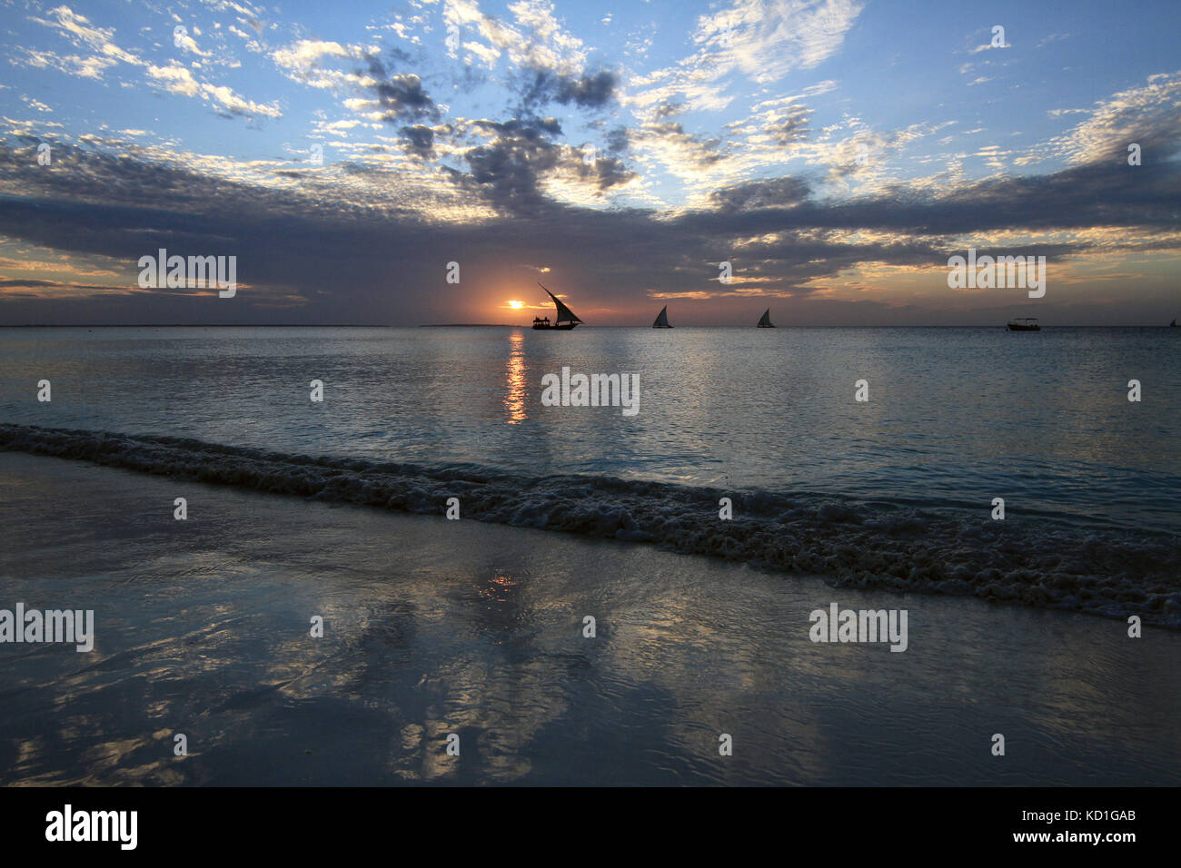 sunset in Zanzibar Stock Photo - Alamy