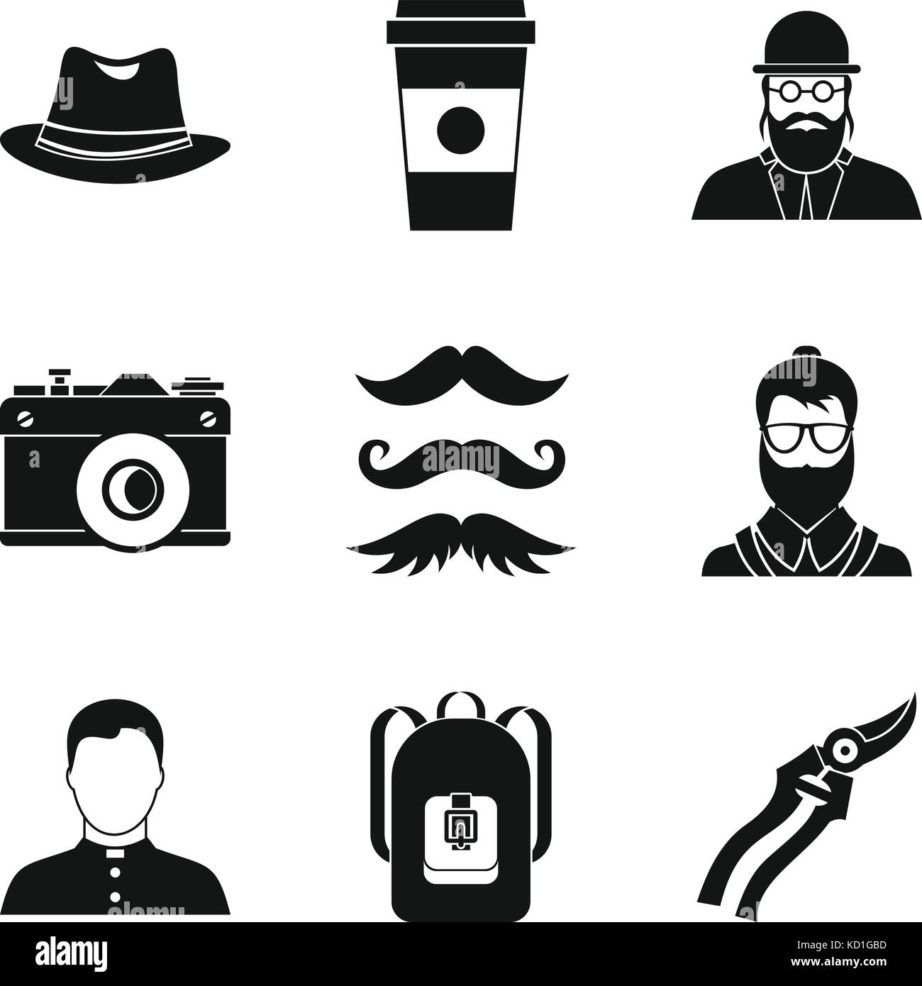 Razor icons set, simple style Stock Vector Image & Art - Alamy