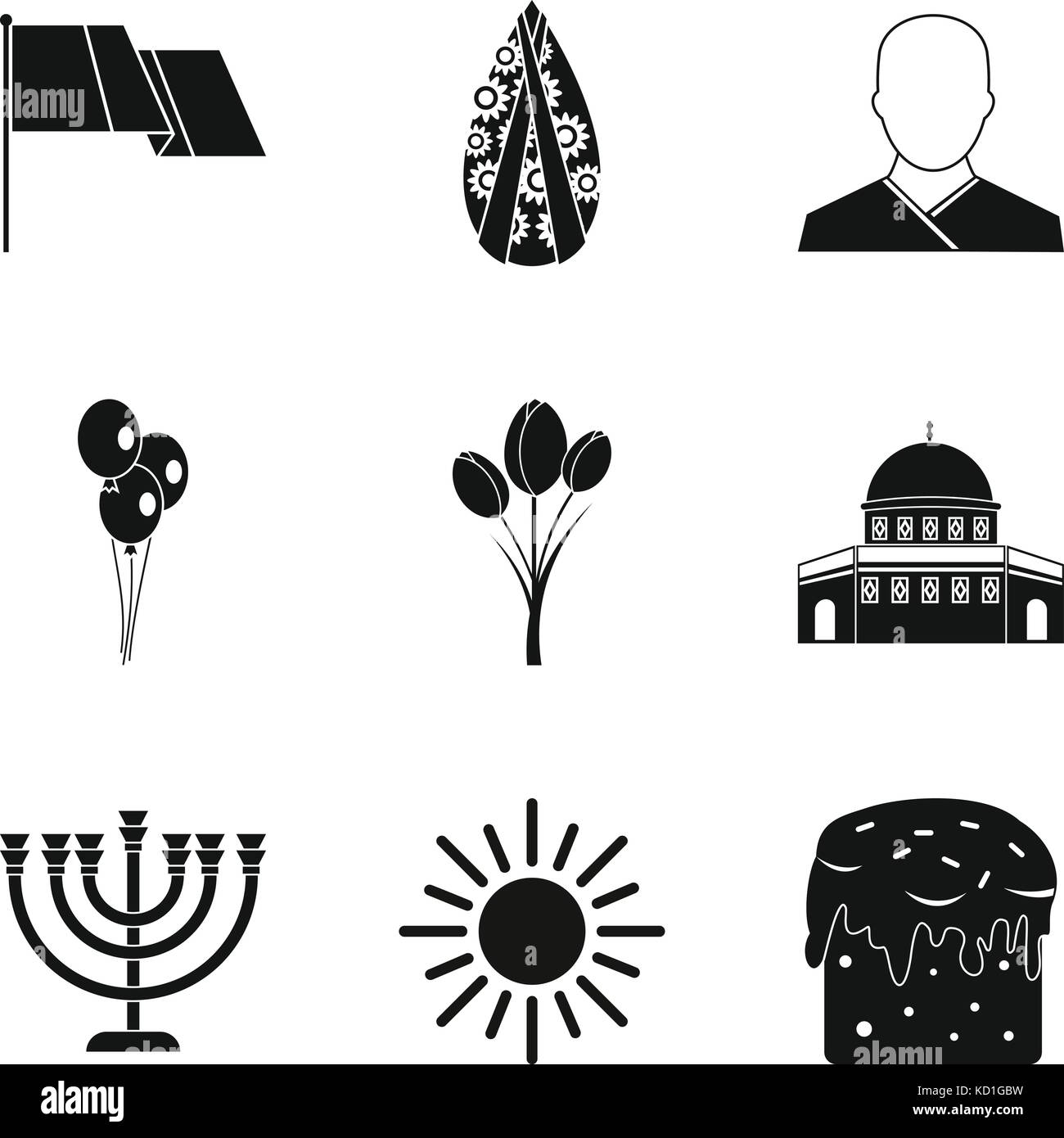 Faith icons set, simple style Stock Vector Image & Art - Alamy