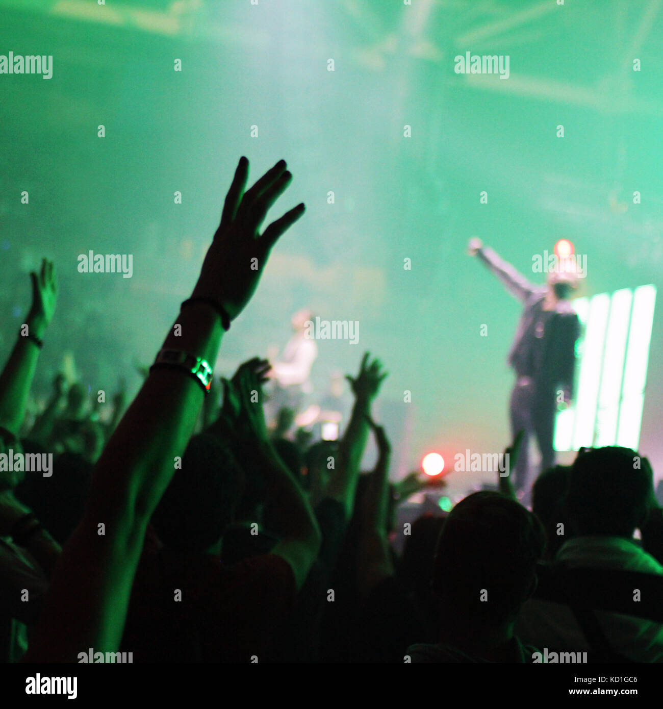 fan hands at rock concert Stock Photo - Alamy