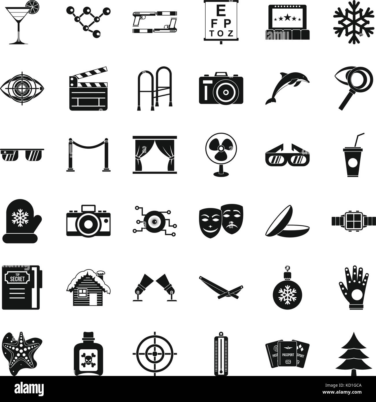 Poison icons set, simple style Stock Vector Image & Art - Alamy