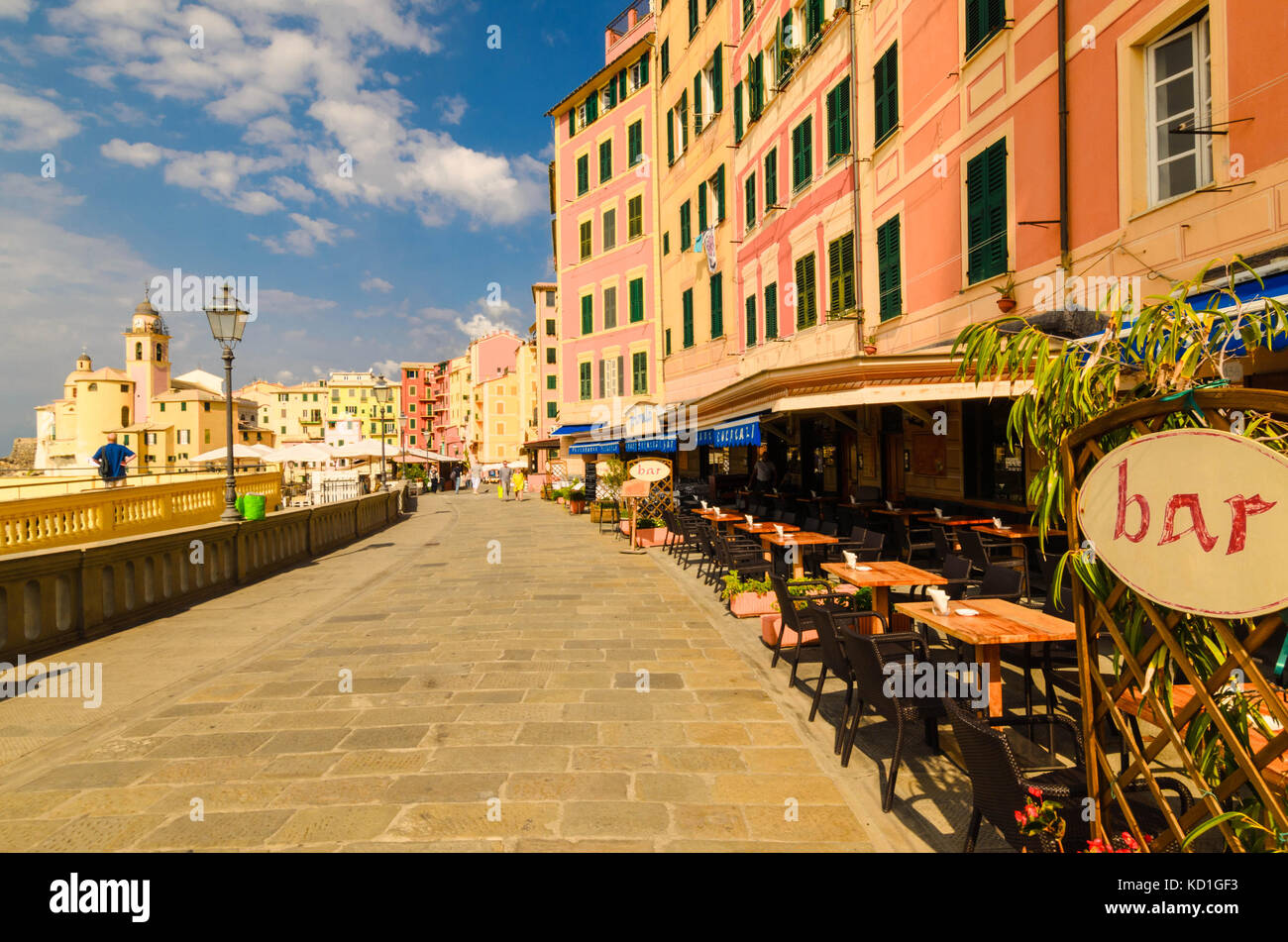 Bar Primula along Via Giuseppe Garibaldi in the Ligurian resort of ...