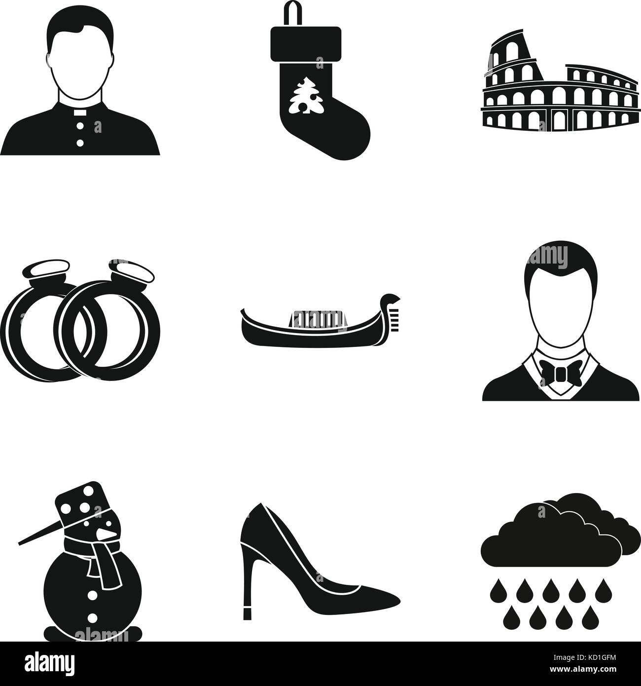 Rite icons set, simple style Stock Vector Image & Art - Alamy