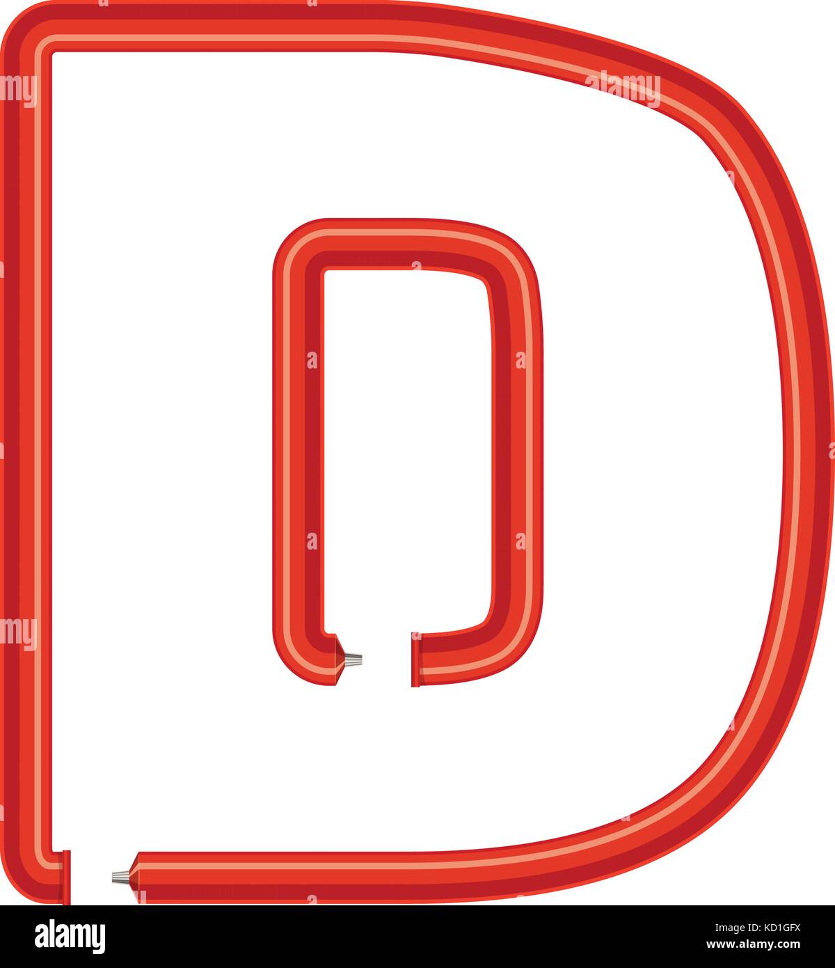 Letter d plastic tube icon, cartoon style Stock Vector Image & Art - Alamy