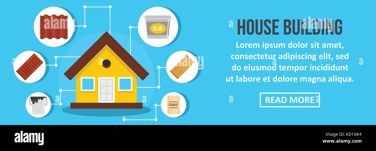 House building banner horizontal concept Stock Vector Image & Art - Alamy