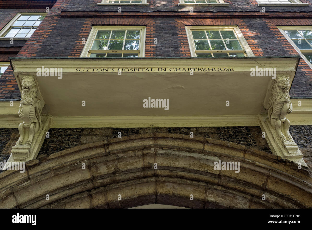 LONDON, UK - AUGUST 25, 2017: Sutton's Hospital - a late Tudor period ...