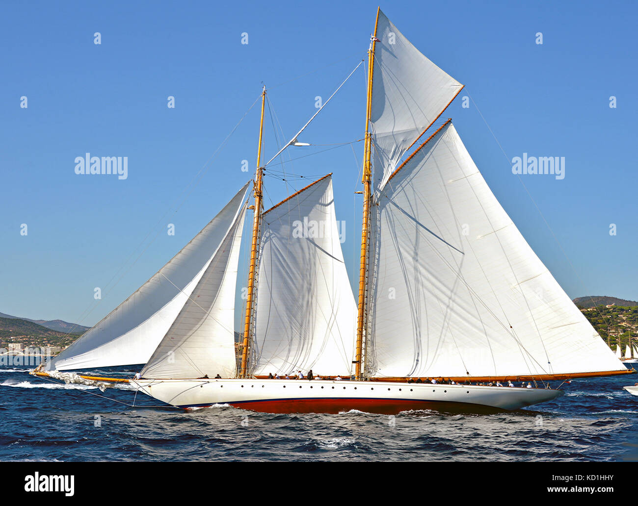 Sailing ship luxury yacht in the Mediterranean Sea,France Stock Photo ...