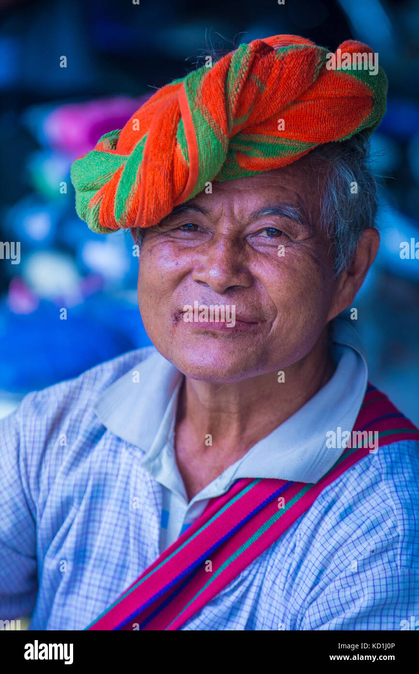 Portrait of Pao tribe man in Shan state Myanmar Stock Photo - Alamy