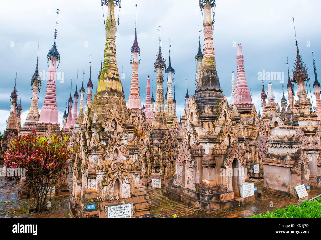 The Kakku pagoda in Shan state Myanmar on September 08 2017 , The Kakku ...
