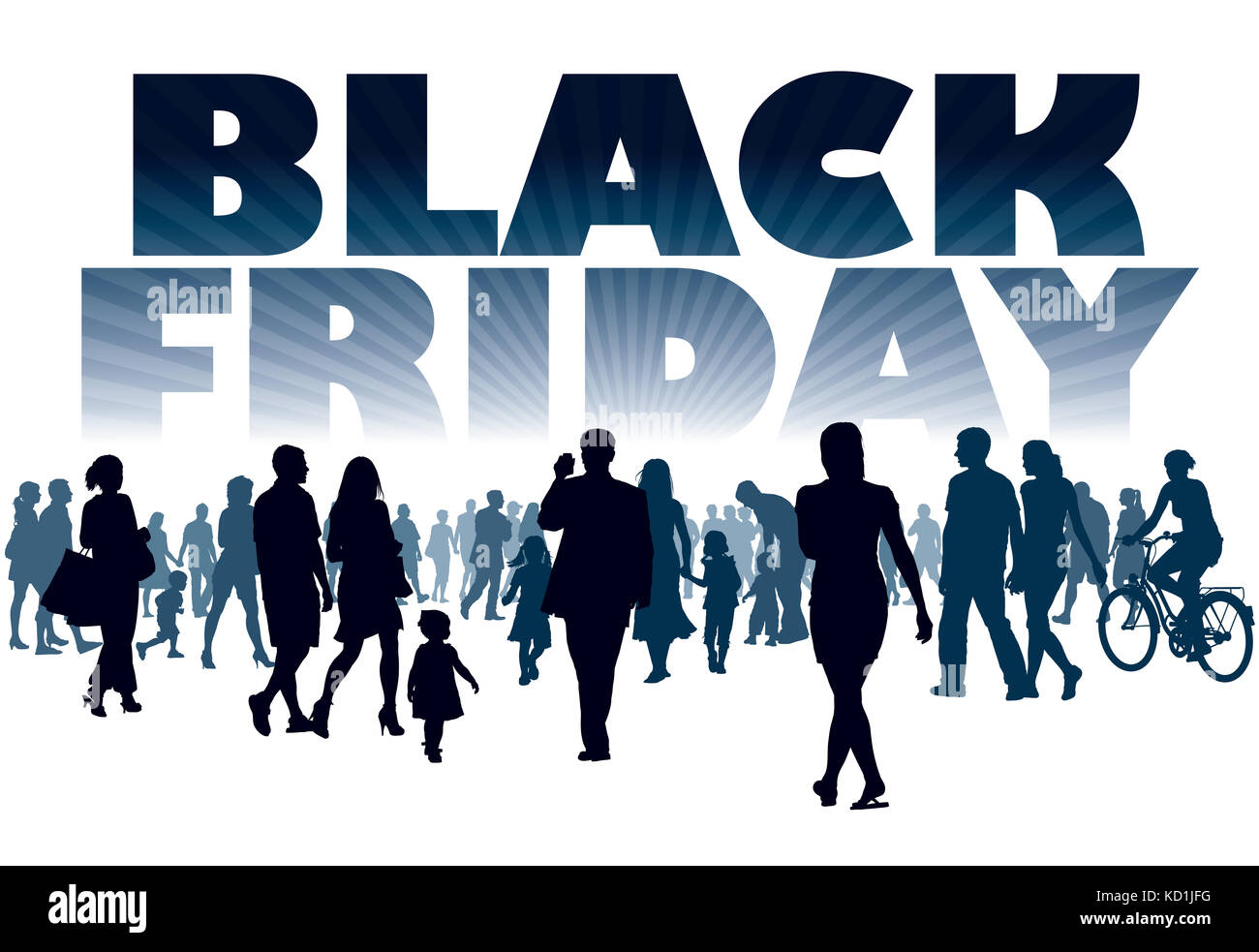 Crowd of customers. They will shop in the store Stock Photo - Alamy