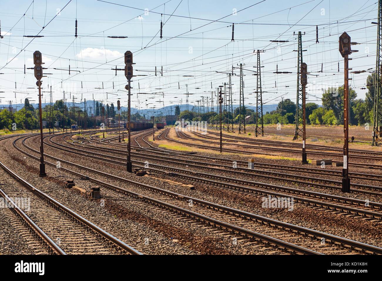 Complex railway junction hi-res stock photography and images - Alamy