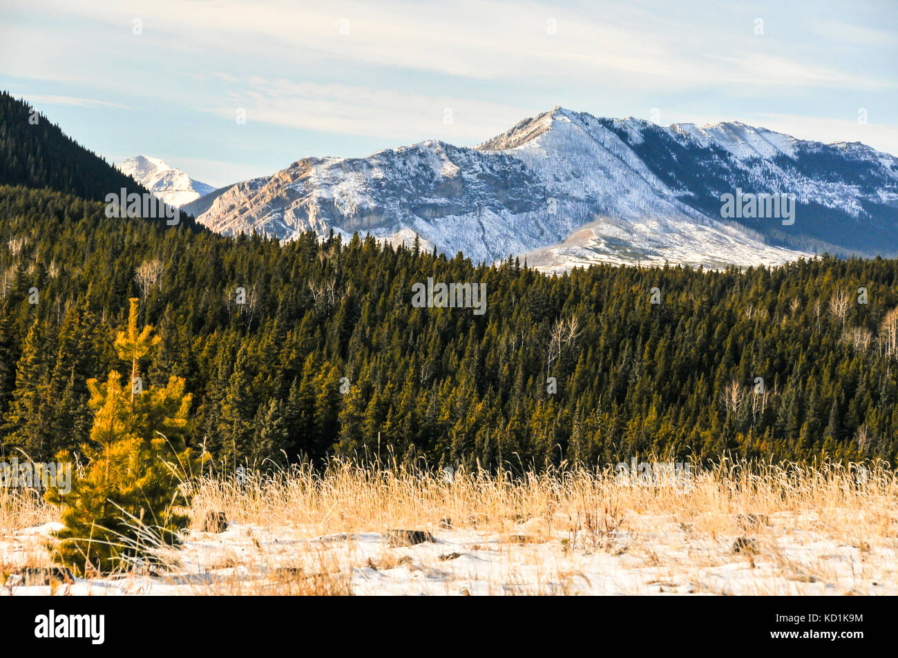 Scenic mountains. Winter canadian landscape Stock Photo - Alamy