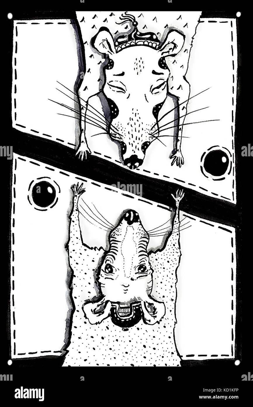 two sad rat Stock Photo - Alamy