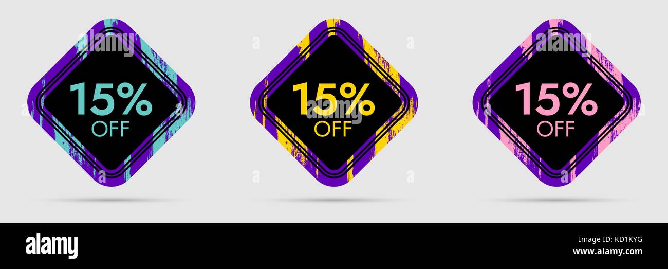 15% Off Discount Sticker. 15% Off Sale and Discount Price Banner ...