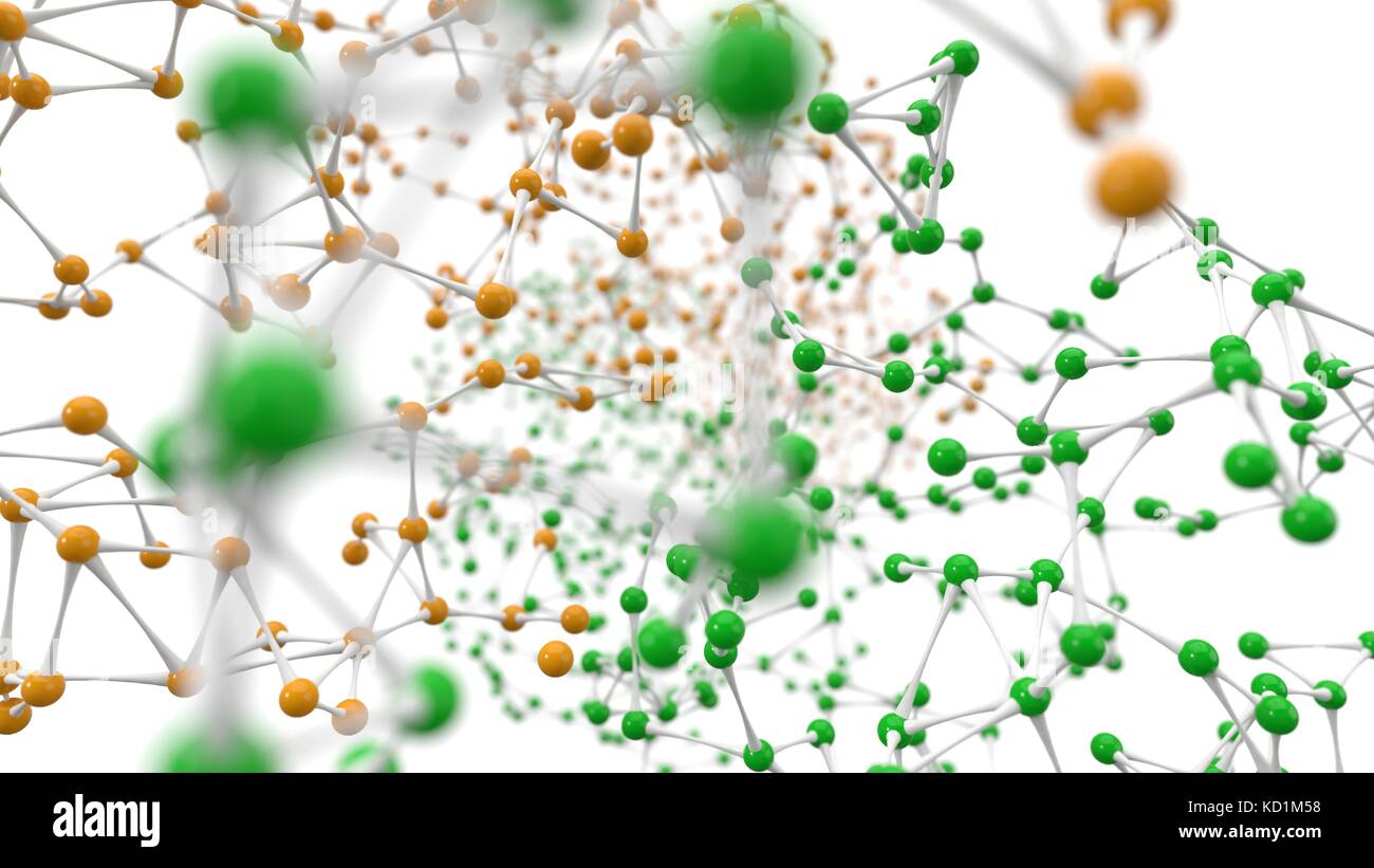 random molecule models on white background. 3d illustration. suitable ...