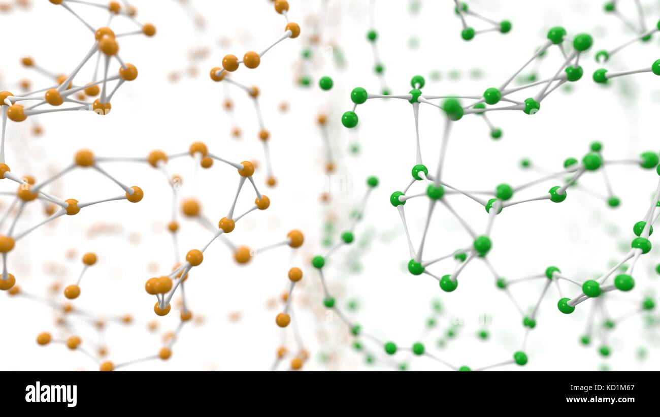 random molecule models on white background. 3d illustration. suitable ...
