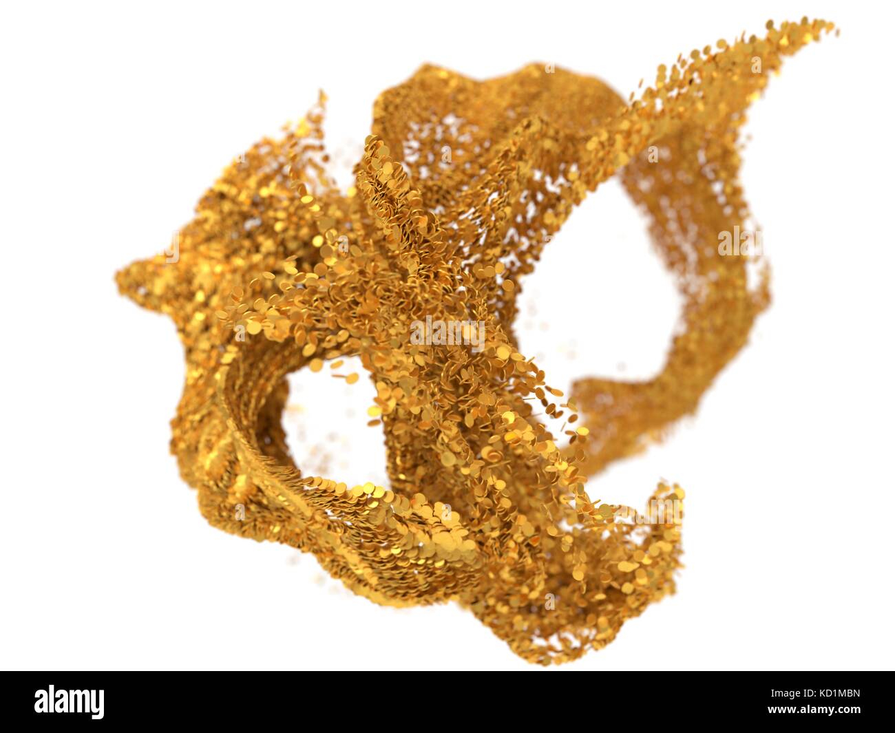 golden coins swarm. isolated on white. 3d illustration Stock Photo - Alamy