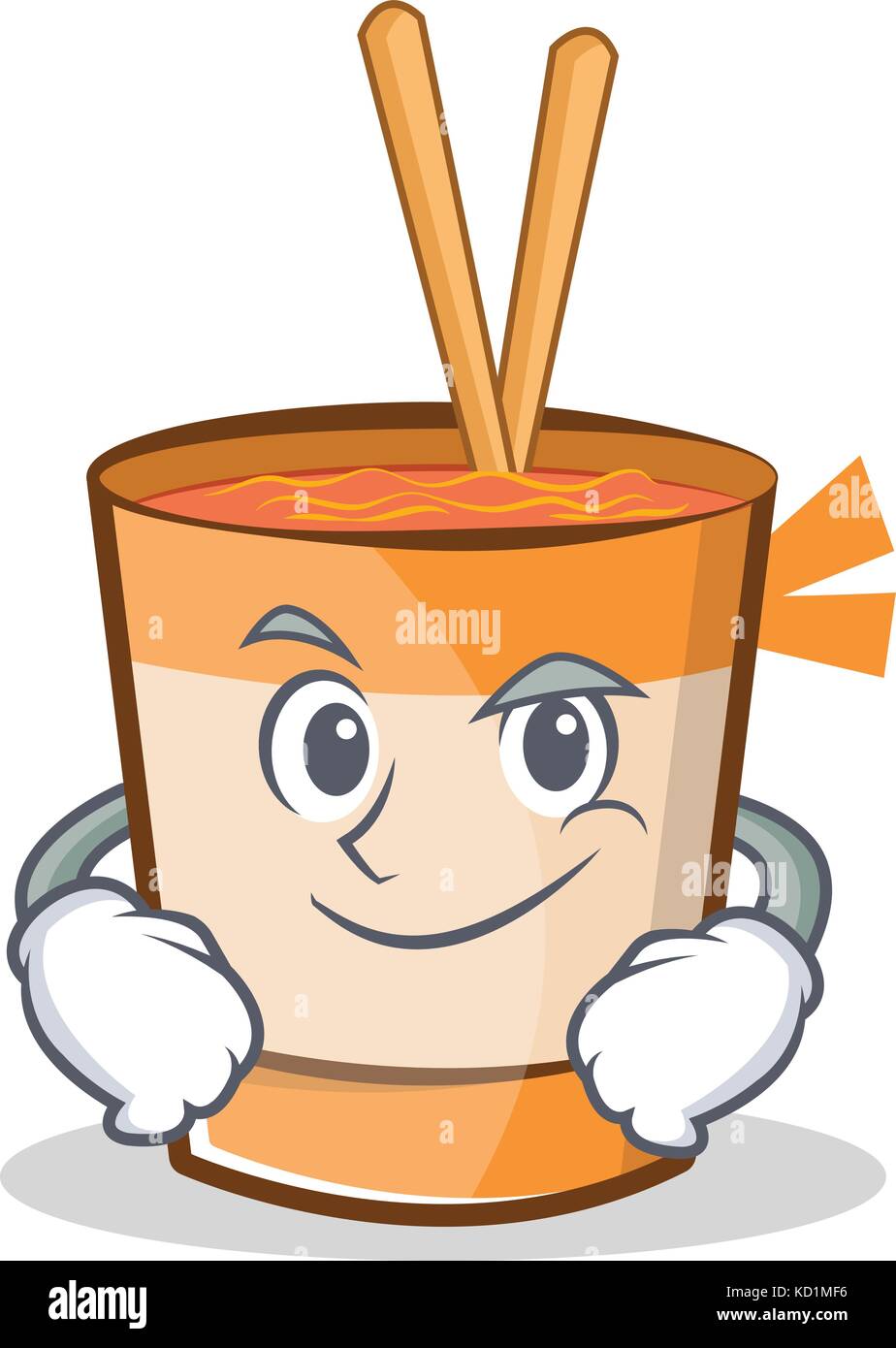 Smirking cup noodles character cartoon Stock Vector Image & Art - Alamy