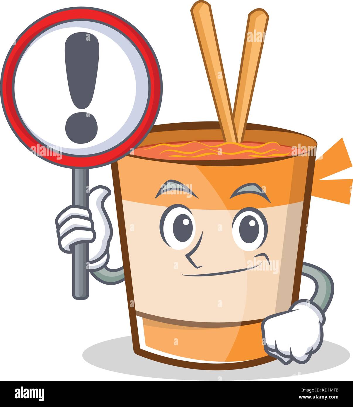With sign cup noodles character cartoon Stock Vector Image & Art - Alamy