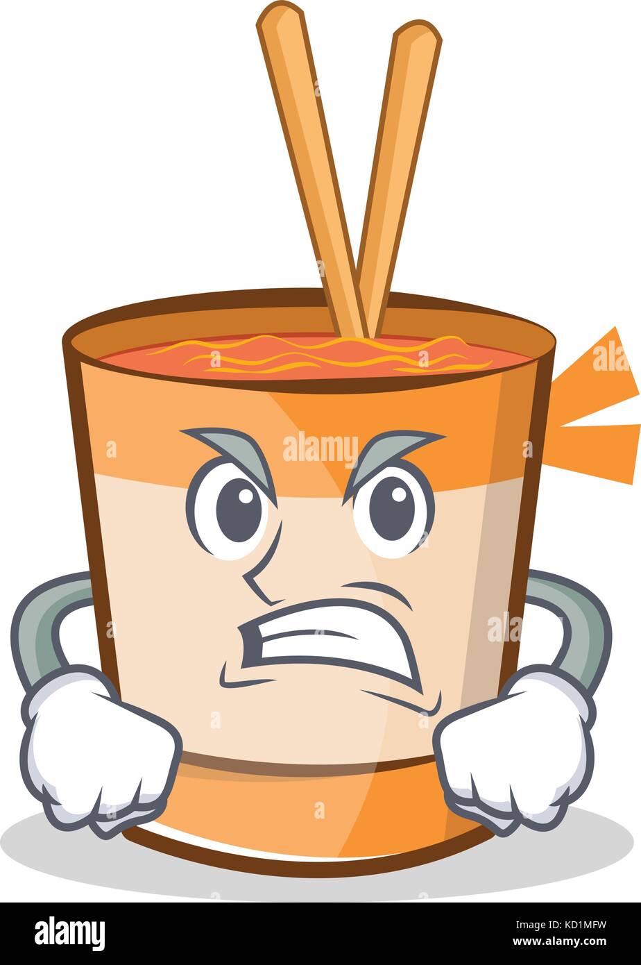 Angry cup noodles character cartoon Stock Vector Image & Art - Alamy