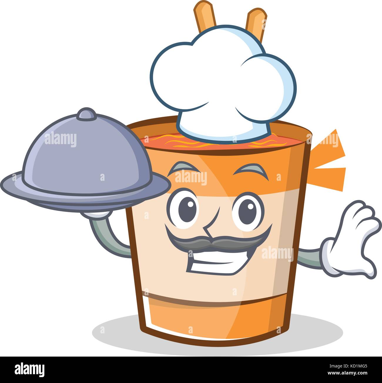 Chef cup noodles character cartoon Stock Vector Image & Art - Alamy