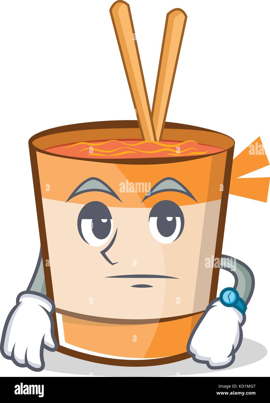 Waiting cup noodles character cartoon Stock Vector Image & Art - Alamy