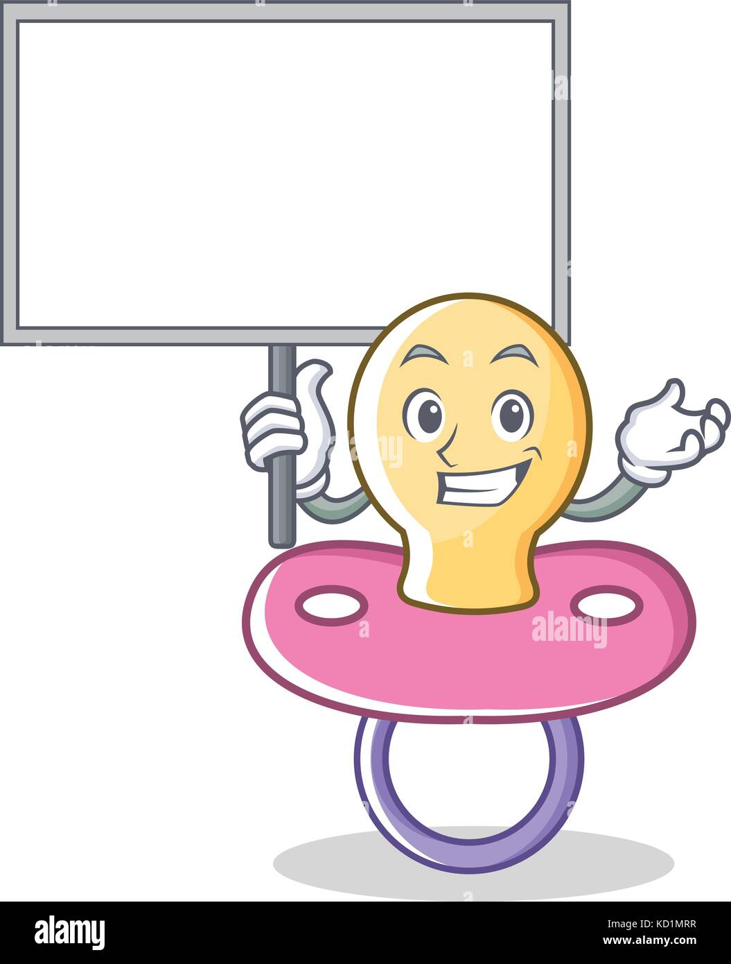 Bring board baby pacifier character cartoon Stock Vector Image & Art ...