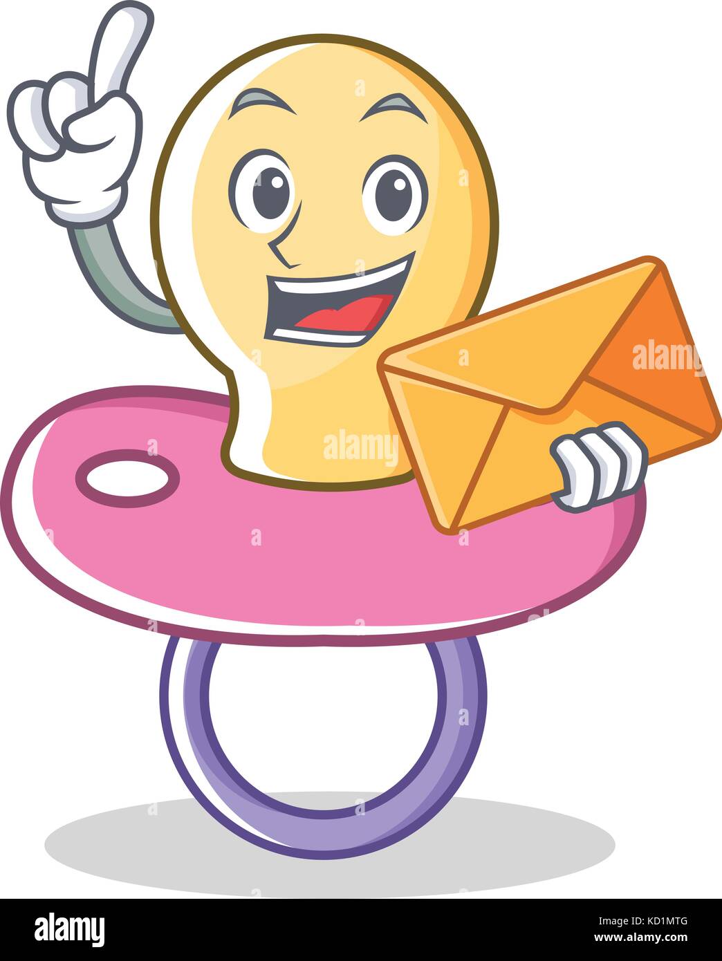 With envelope baby pacifier character cartoon Stock Vector Image & Art ...