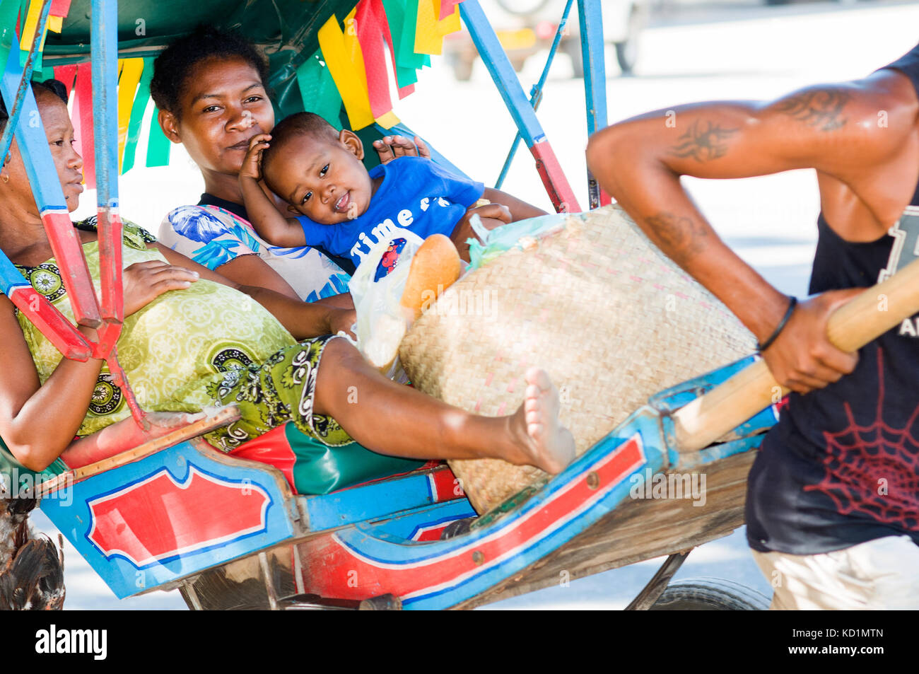 pousse pousse in Mahajanga, Madagascar Stock Photo - Alamy