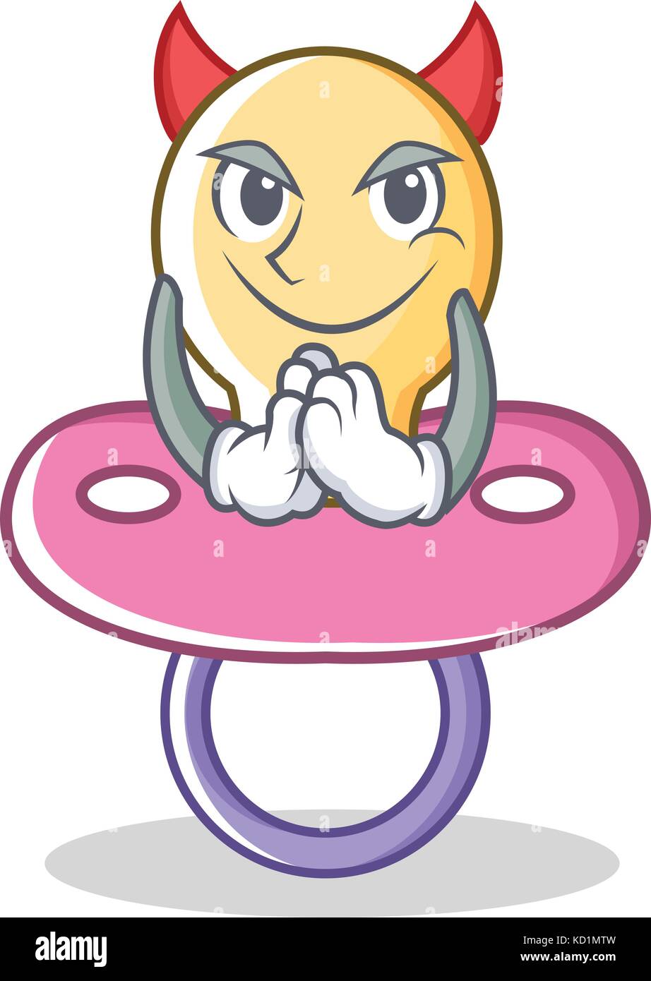 Devil baby pacifier character cartoon Stock Vector Image & Art - Alamy