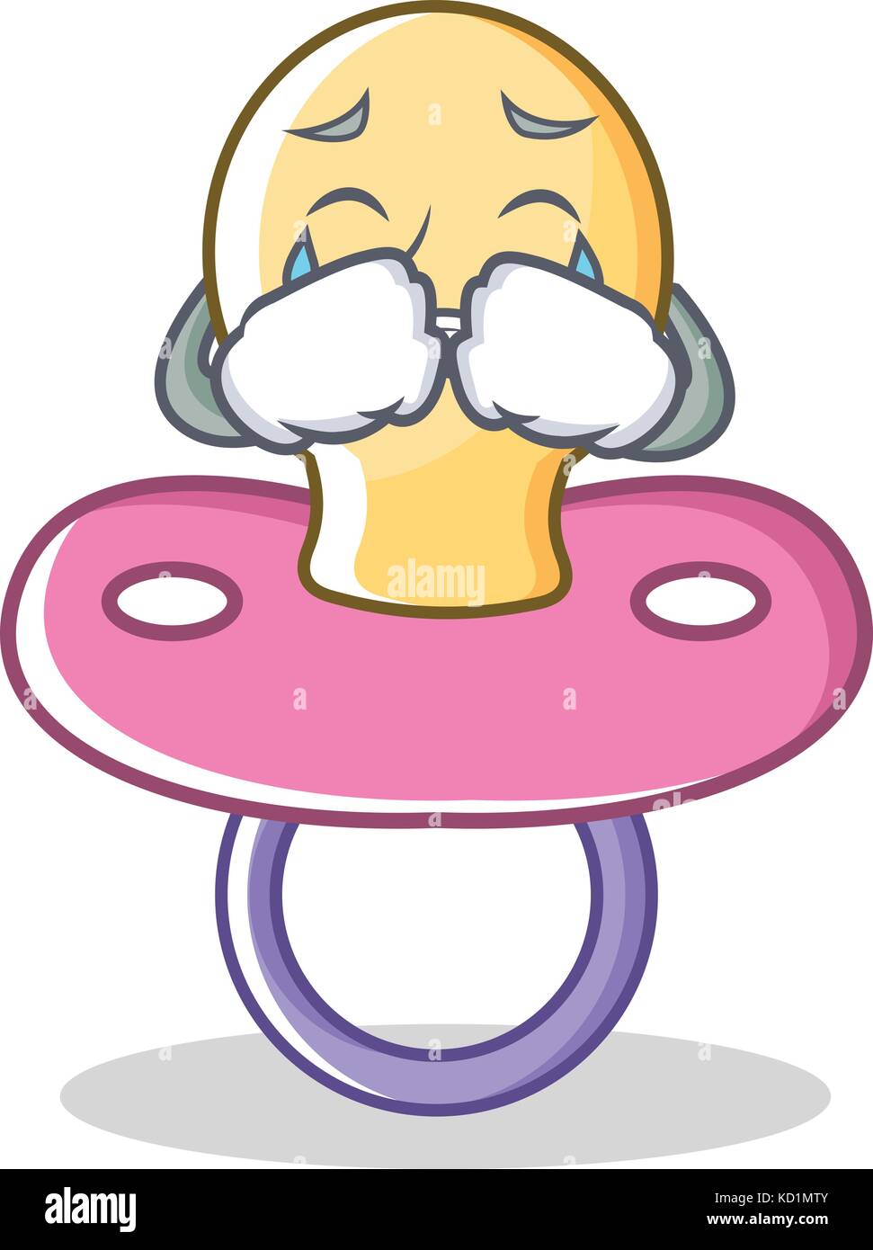 Crying baby pacifier character cartoon Stock Vector Image & Art - Alamy