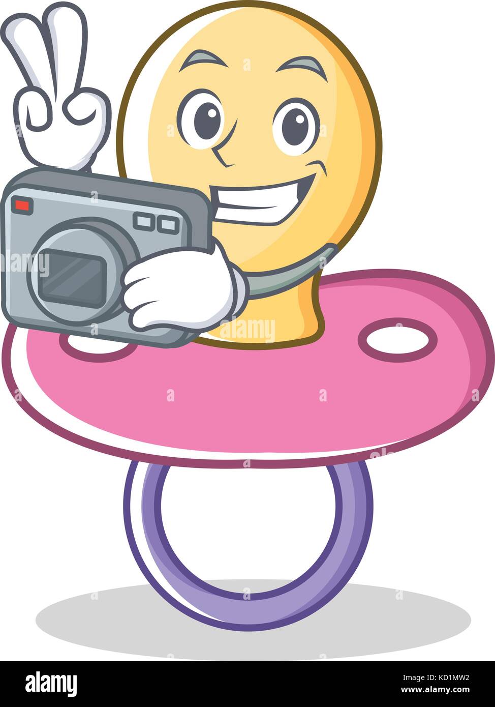 Photography baby pacifier character cartoon Stock Vector Image & Art ...