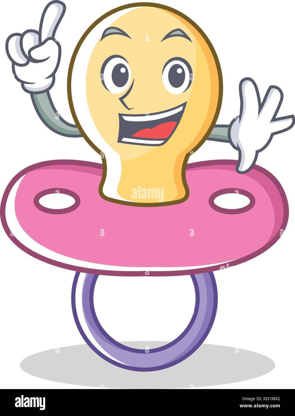 Finger baby pacifier character cartoon Stock Vector Image & Art - Alamy