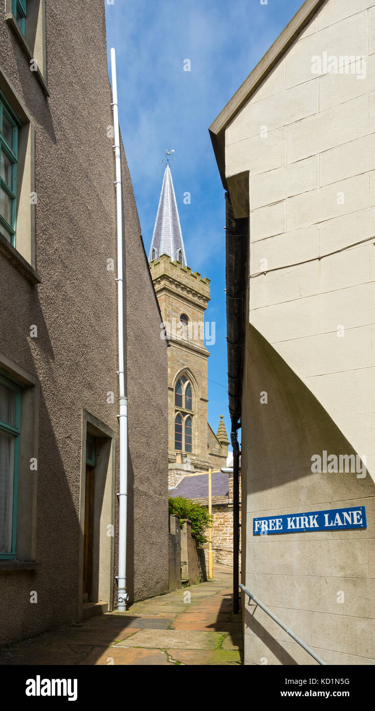 The Town Hall (a former church building) from Free Kirk Lane, Stromness ...