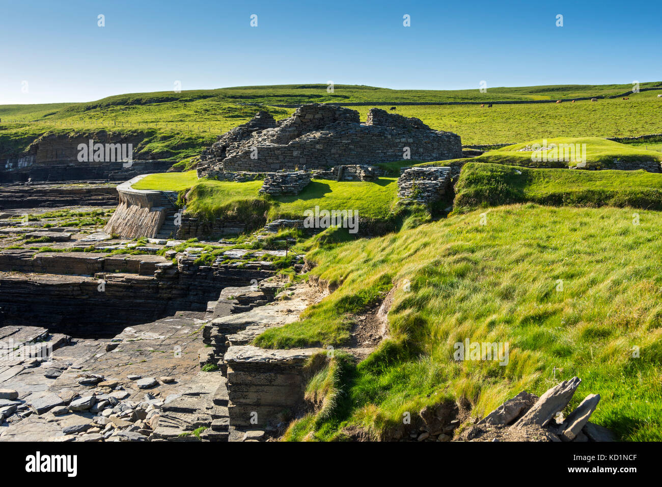 Midhowe Broch on the island of Rousay, Orkney Islands, Scotland, UK ...