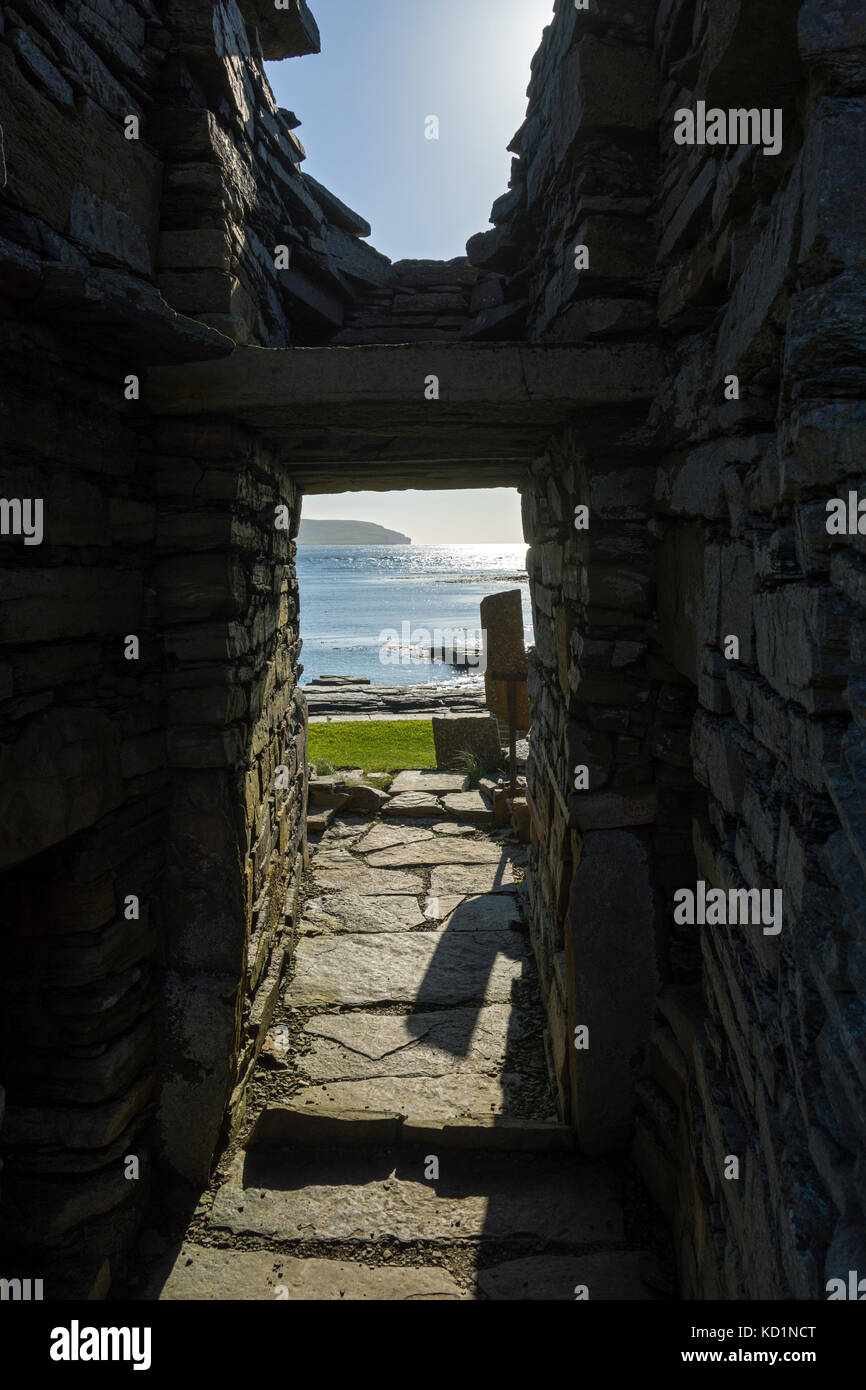 Midhowe Broch on the island of Rousay, Orkney Islands, Scotland, UK ...