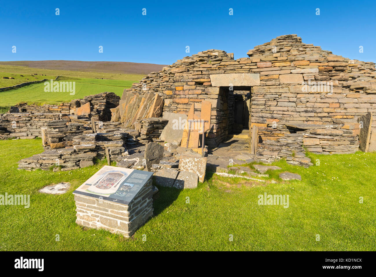 Midhowe Broch on the island of Rousay, Orkney Islands, Scotland, UK ...