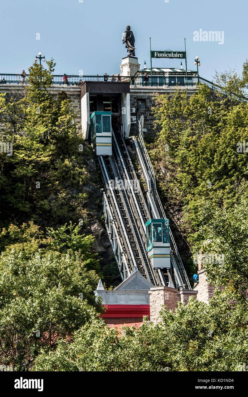 Old quebec city funiculaire hi-res stock photography and images - Alamy