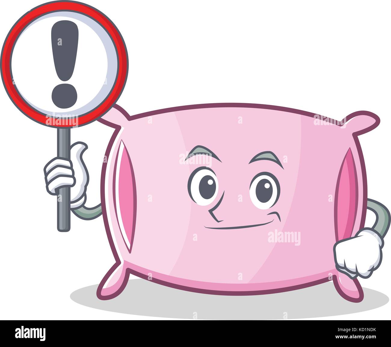 With sign pillow character cartoon style Stock Vector Image & Art - Alamy