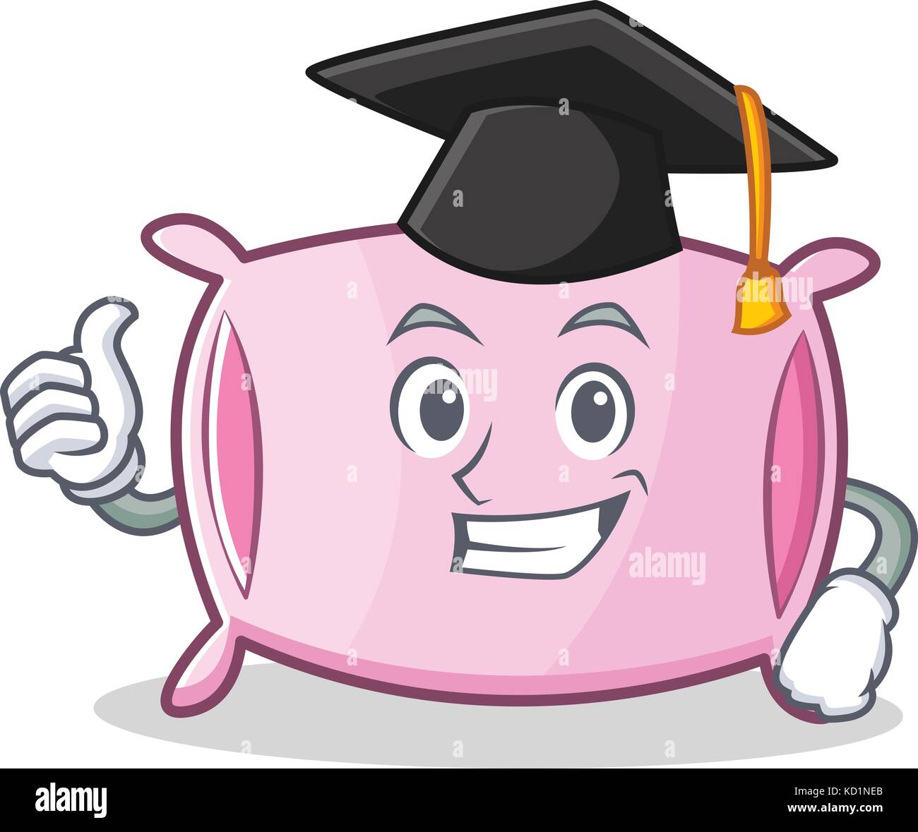 Graduation pillow character cartoon style Stock Vector Image & Art - Alamy
