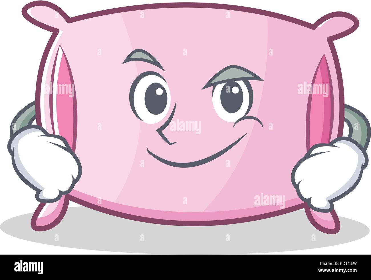 Smirking pillow character cartoon style Stock Vector Image & Art - Alamy